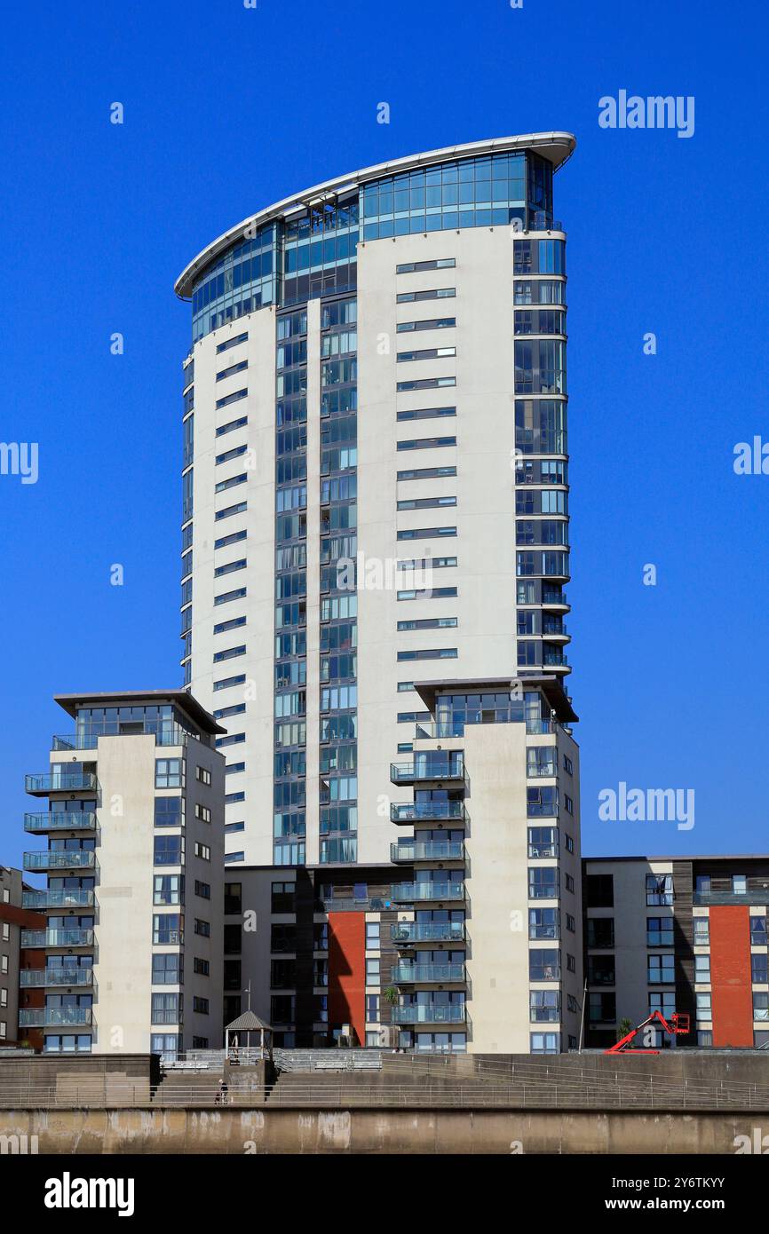 Apartments at Swansea seafront and The Tower (at Meridian Quay ...