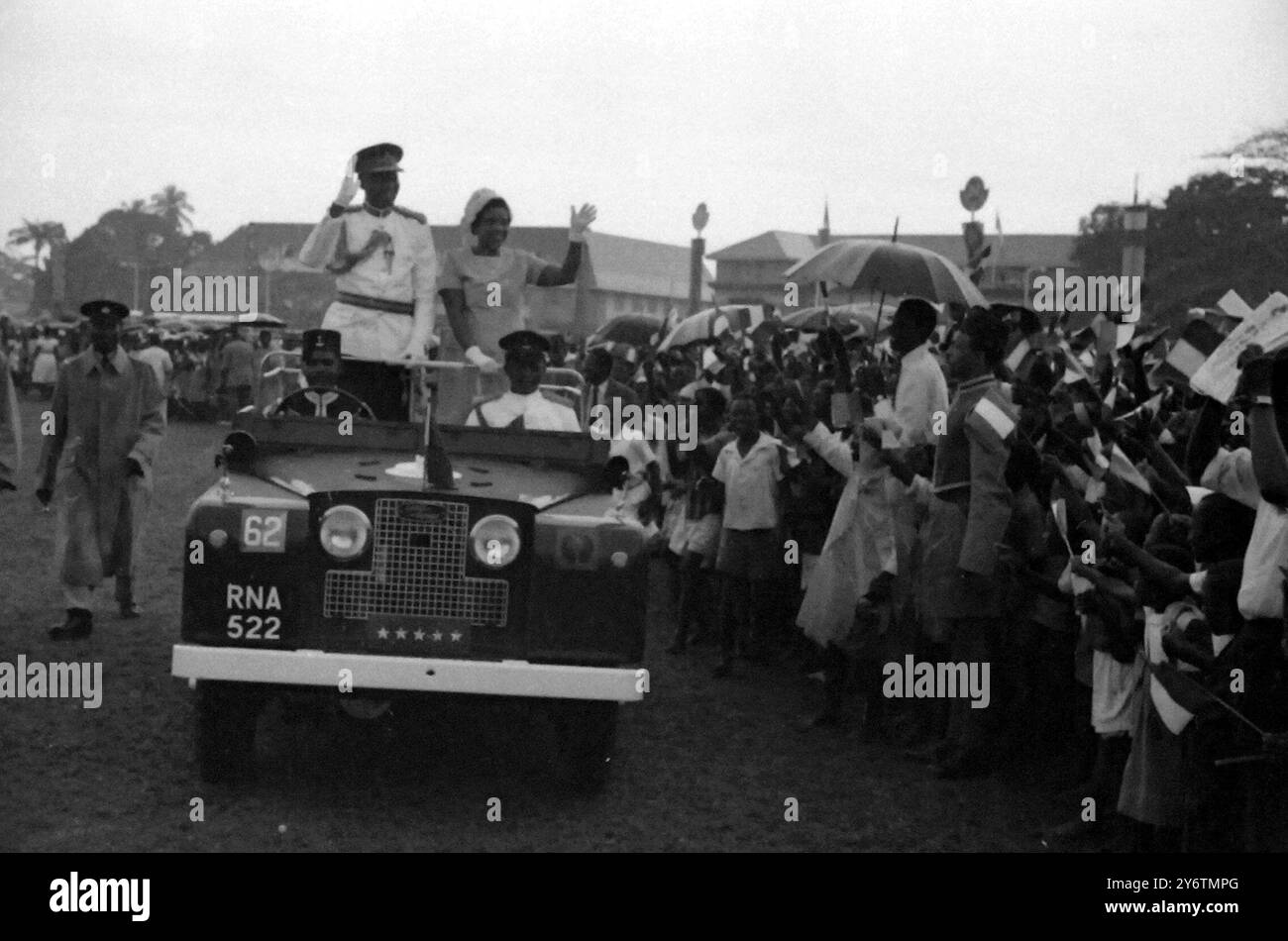 AZIKIWE DR N WIFE FLORA IN LAGOSENT / 4 OCTOBER 1961 Stock Photo - Alamy