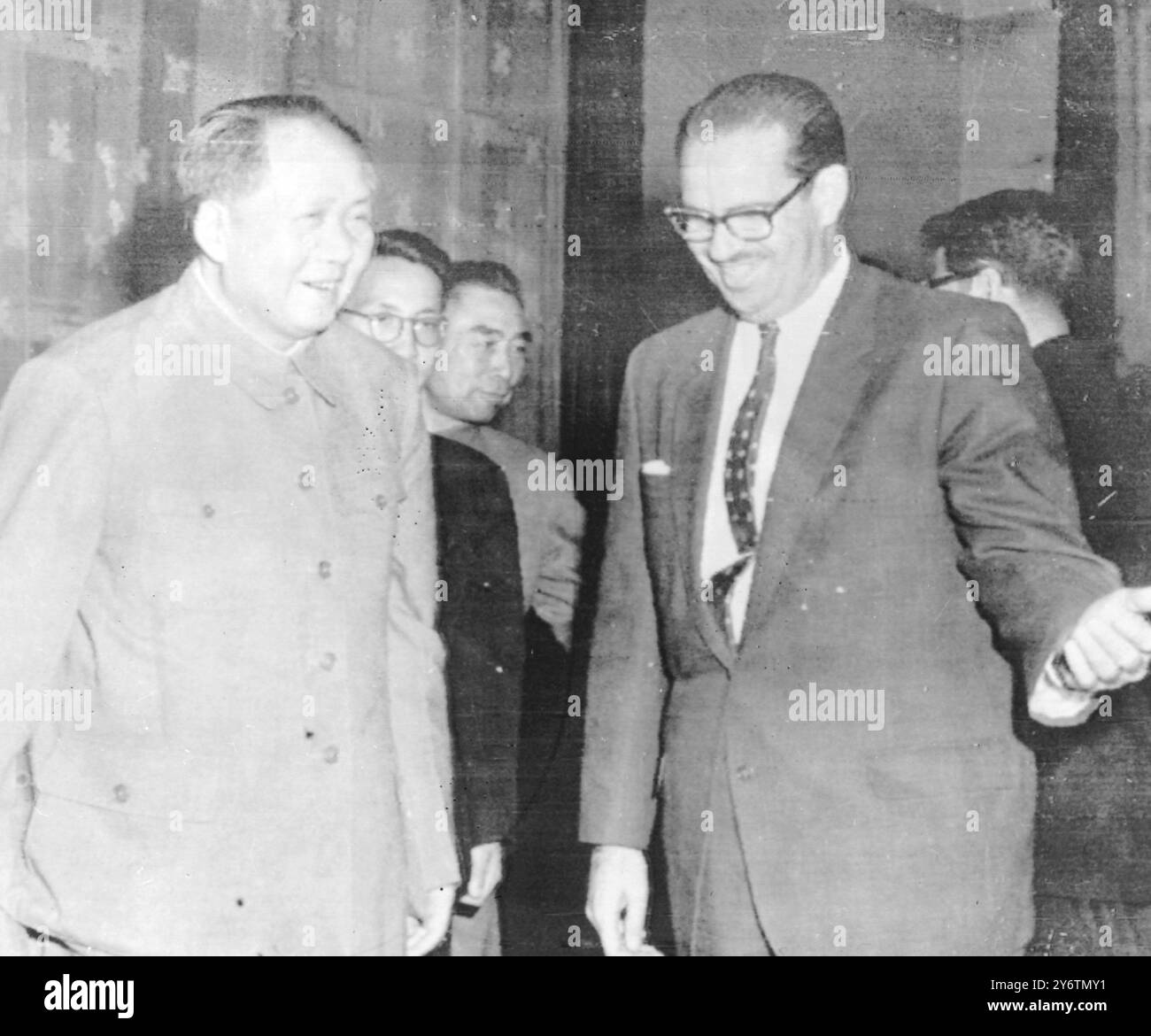 CHINESE MAO TSE-TUNG WITH CUBAN PRESIDENT OSWALDO DORTICOS / 2 OCTOBER ...