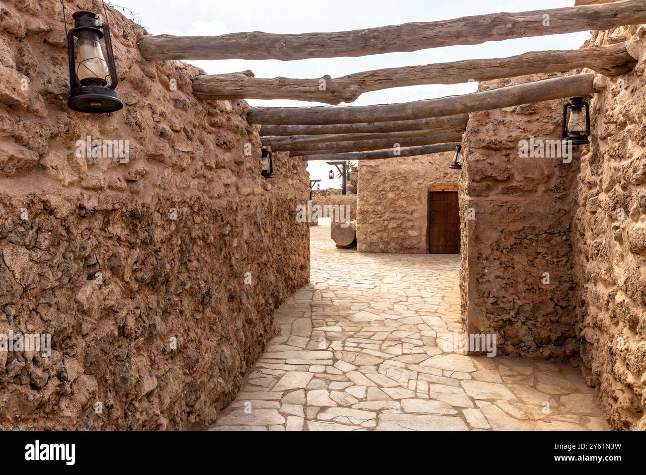 Alley in Al Qassar heritage village on Farasan island, Saudi Arabia ...