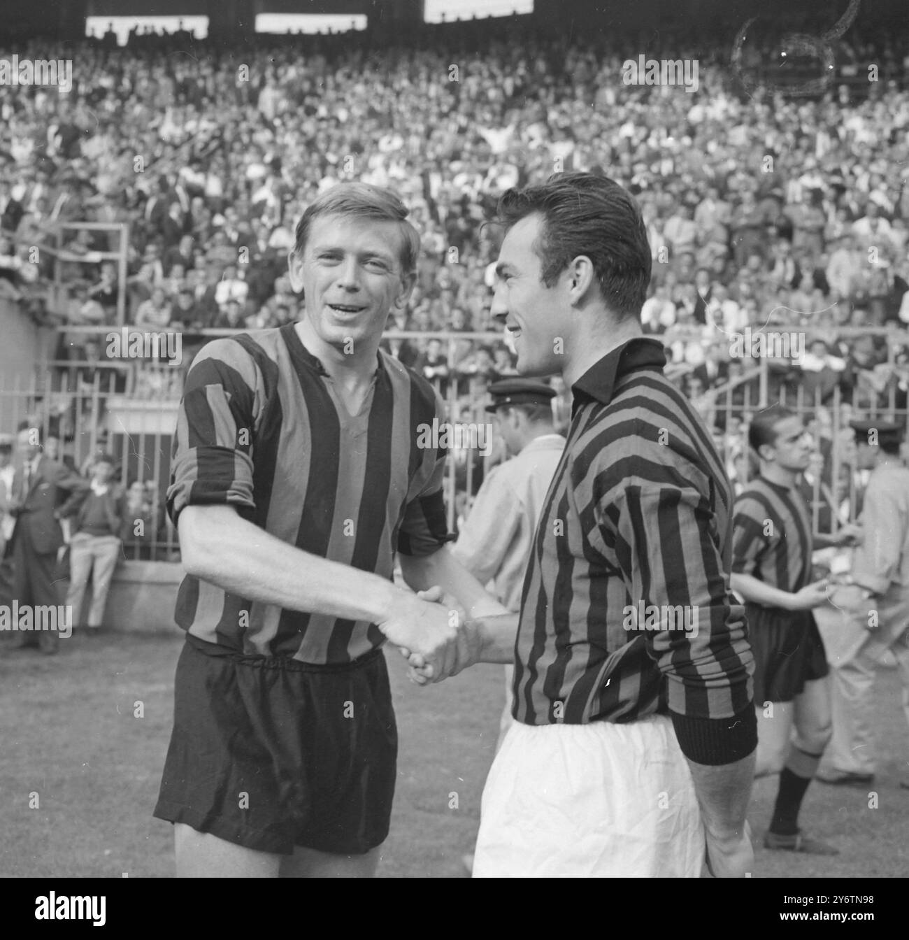 FOOTBALLERS GERRY HITCHENS JIMMY GREAVES OF MILAN FC / 1 OCTOBER 1961 ...