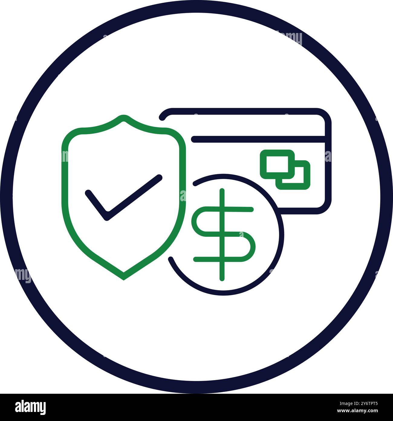 card, tick, secure, security credit card icon Stock Vector Image & Art ...