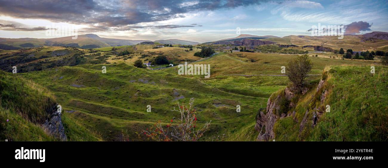 The landscape of Penwyllt, an abandoned limestone quarrying area in ...