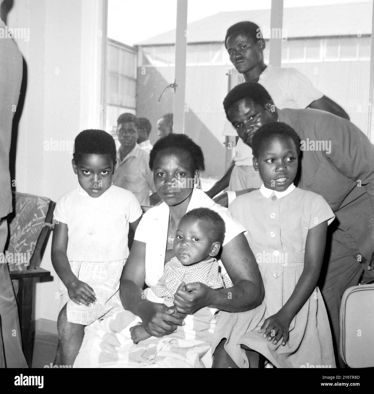 AFREACAN LEADER MOISE TSHOMBE FAMILY IN KITWE / 20 SEPTEMBER 1961 Stock ...