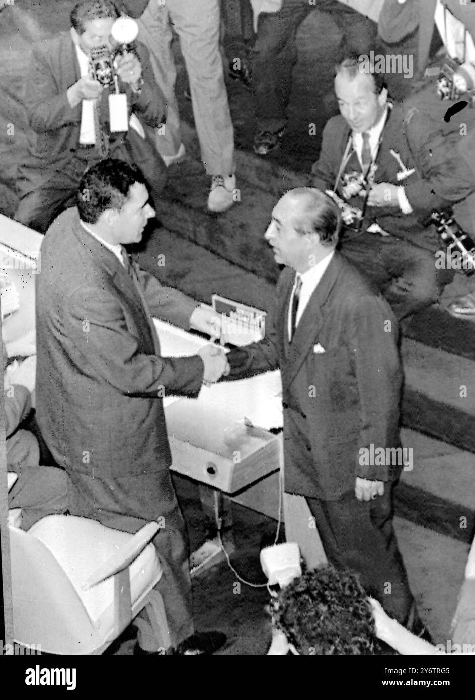 ANDREI GROMYKO AT UN GEN ASSEMBLY WITH MONGI SLIM / 20 SEPTEMBER 1961 ...