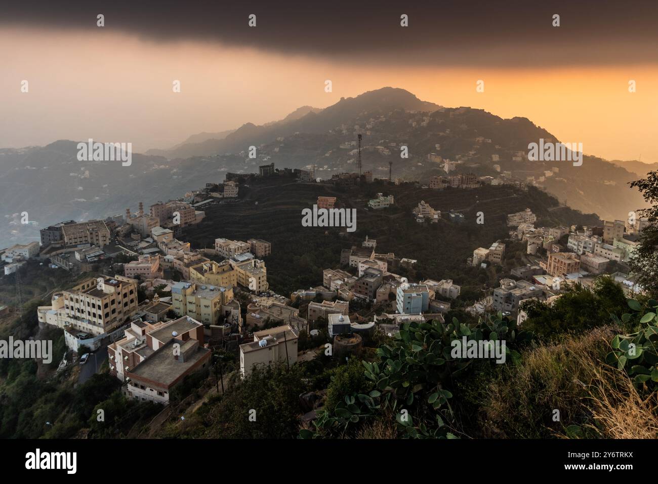 Evening aerial view of Fayfa vilage, Saudi Arabia Stock Photo - Alamy