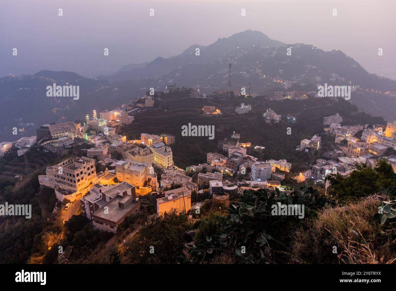Evening aerial view of Fayfa town, Saudi Arabia Stock Photo - Alamy