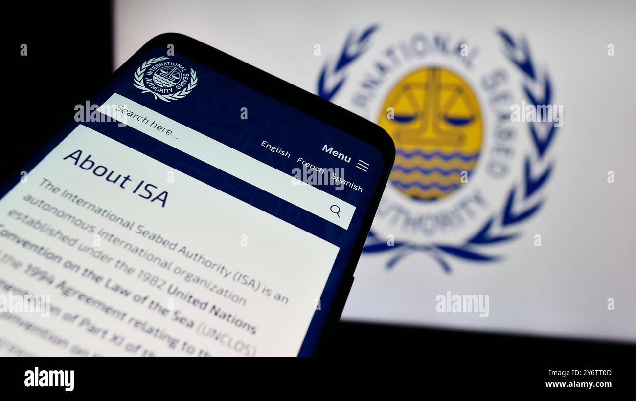 In this photo illustration, a mobile phone with the website of ...