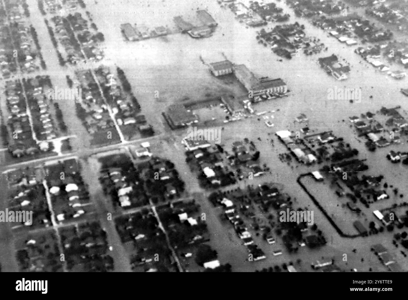 HURRICANE CARLA AERIAL VIEW TEXAS CITY AFTER 11 SEPTEMBER 1961 Stock ...