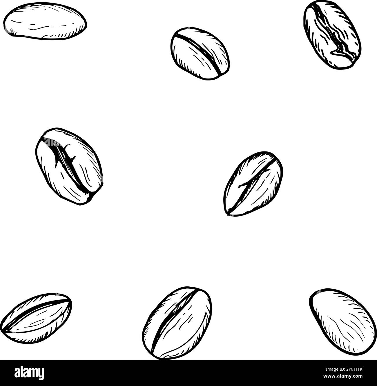 Realistic aromatic roasted coffee beans with detailed textures vector ...