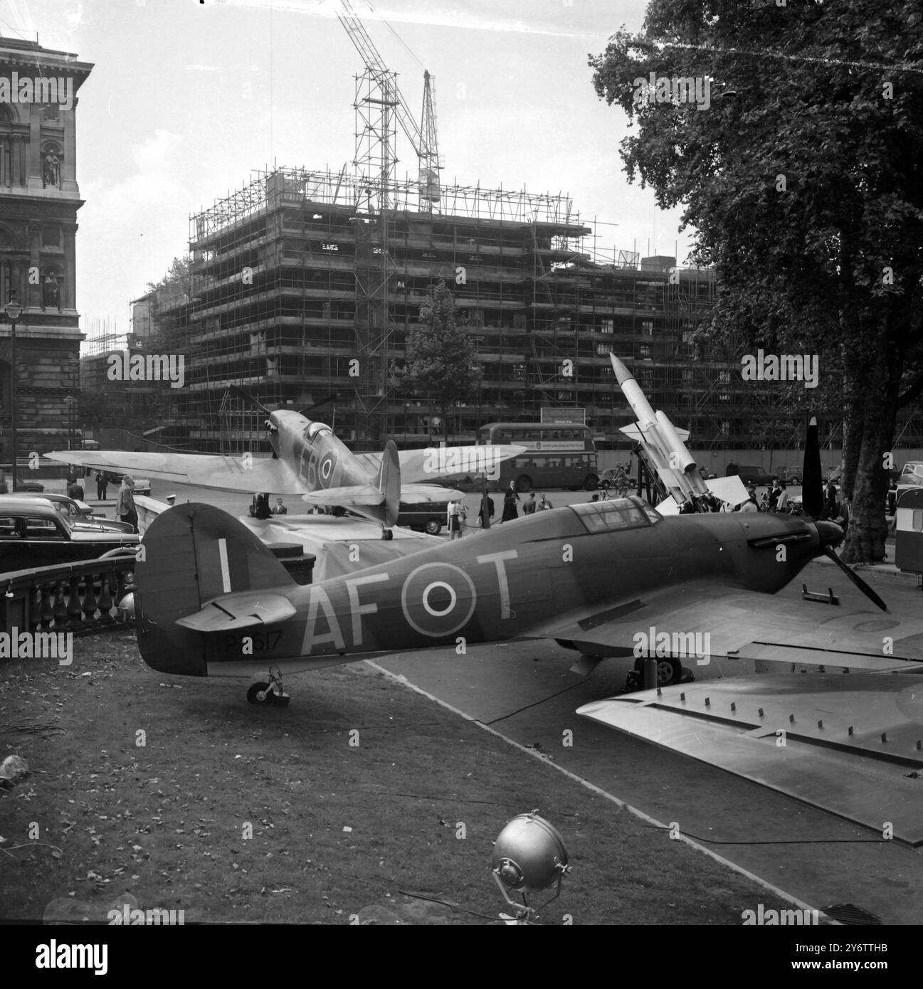 GUIDED MISSILE AND ROCKETS BLOODHOUND WITH SPITFIRE EXHIBITED IN LONDON ...