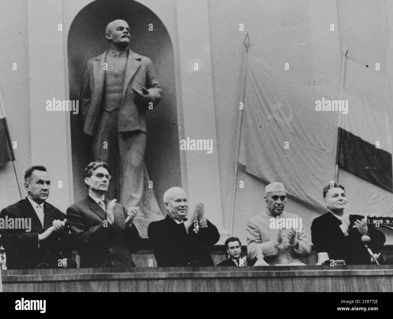 SOVIET PRIME MINISTER NIKITA KRUSHCHEV / KHRUSCHEV WITH INDIAN PRIME ...