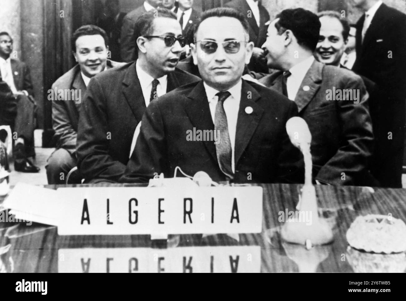 ALGERIAN FLN LEADER BEN KHEDDA AT CONFERENCE IN BELGRADE / 1 SEPTEMBER ...