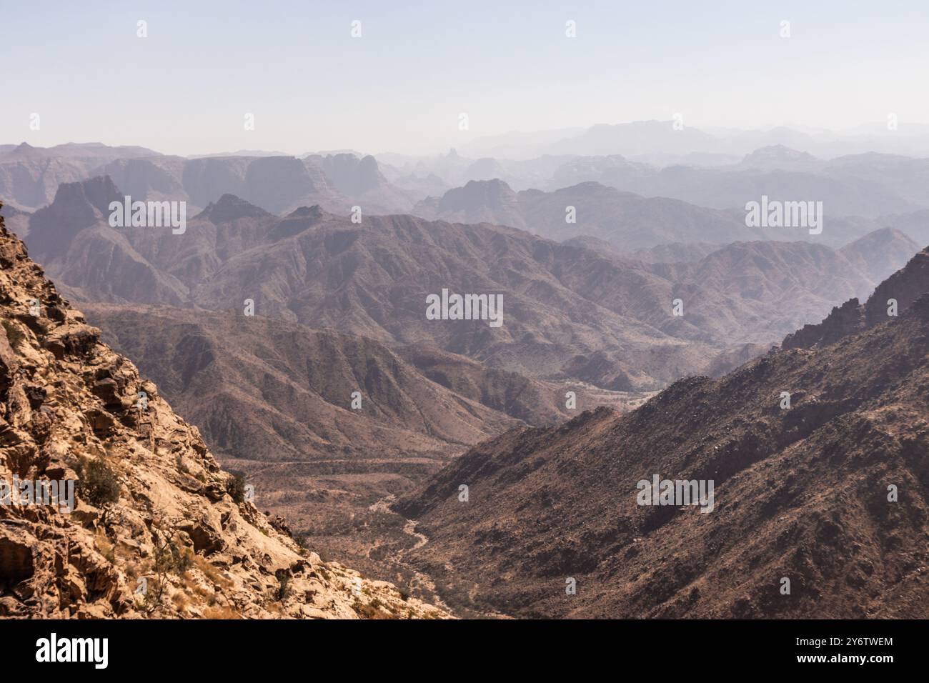 Mountainous landscape near Dhahran al Janub, Saudi Arabia Stock Photo ...