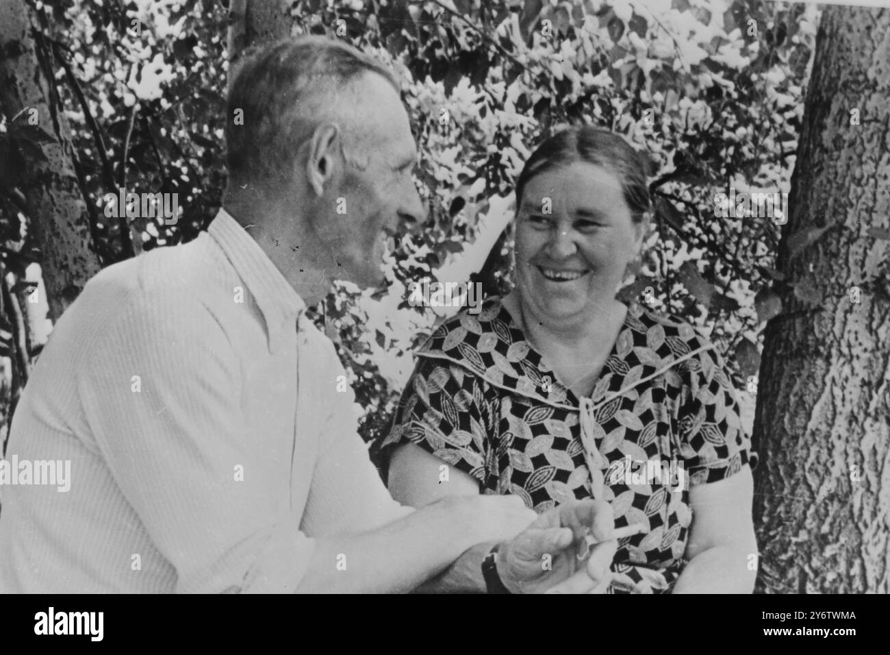 PARENTS OF SECOND SOVIET ASTRONAUT MAJOR GHERMAN STEPANOVICH TITOV ...