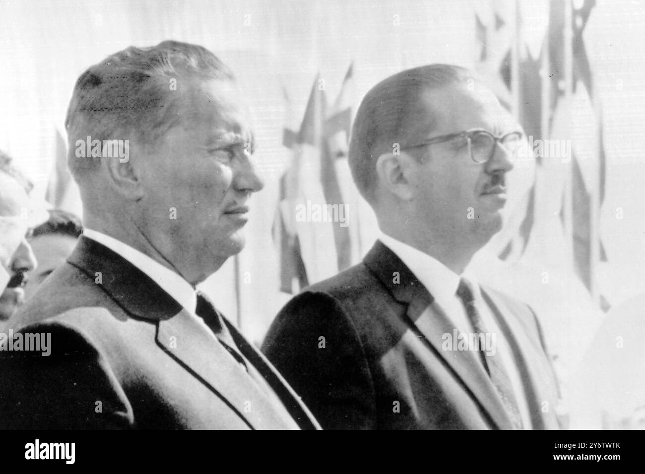 PRESIDENT TITO OF YUGOSLAVIA WITH CUBAN PRESIDENT OSWALDO DORTICOS IN ...
