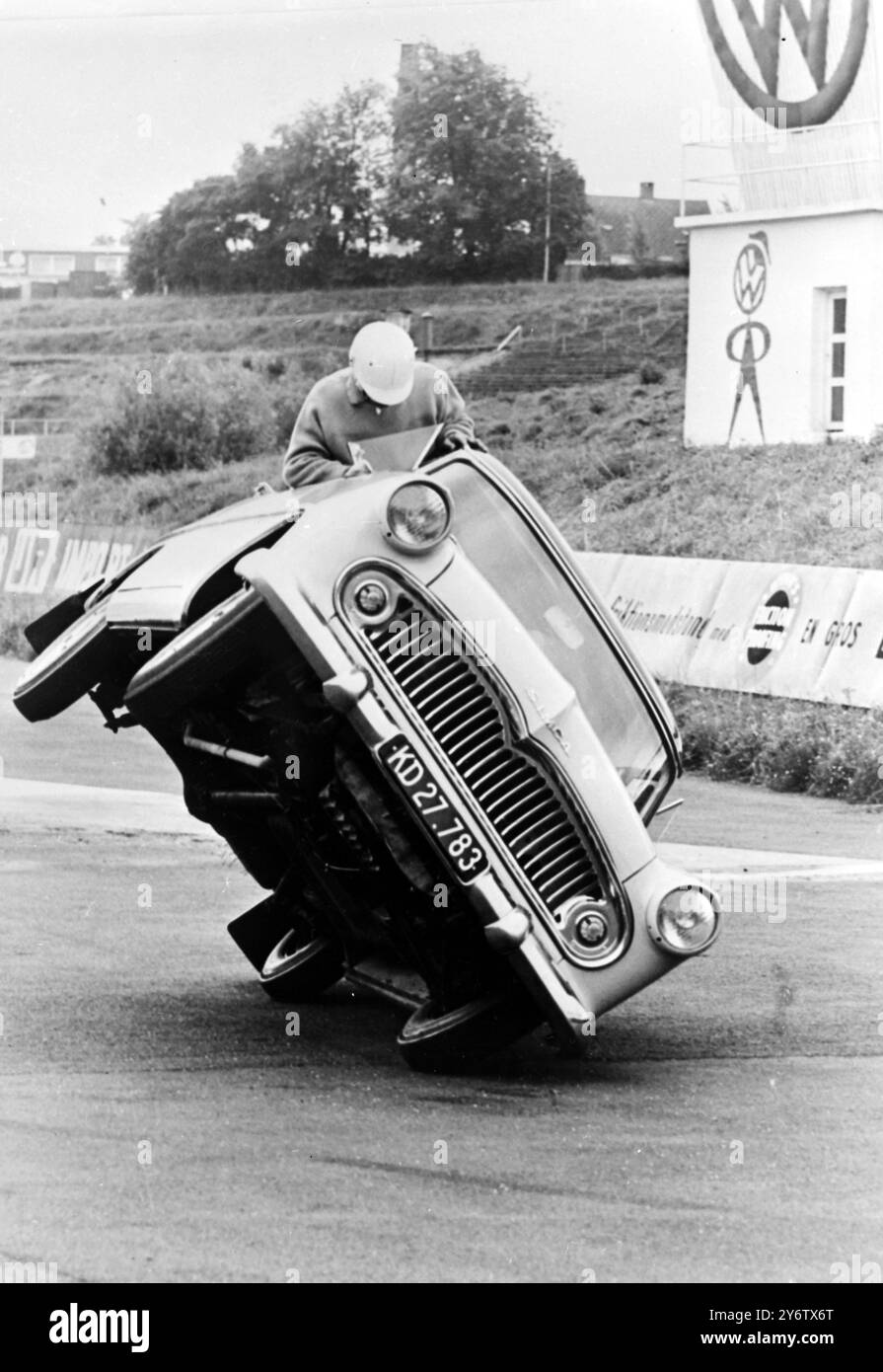 FRENCH CAR ACROBAT JEAN SUNNY IN DENMARK 26 AUGUST 1961 Stock Photo - Alamy