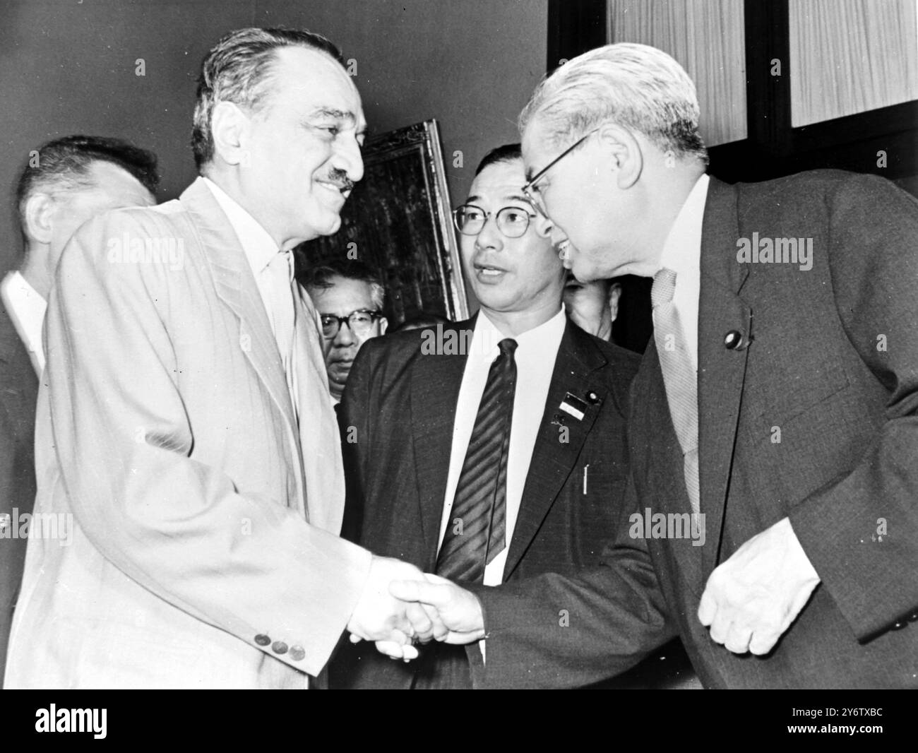 JOTARO KAWAKAMI WITH ANASTAS MIKOYAN AT SOVIET EMBASSY IN TOKYO / 24 ...
