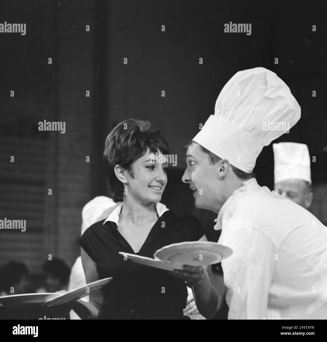ACTOR JEREMY BRITT WITH SANDRA CARON IN THE PLAY THE KITCHEN ROYAL ...