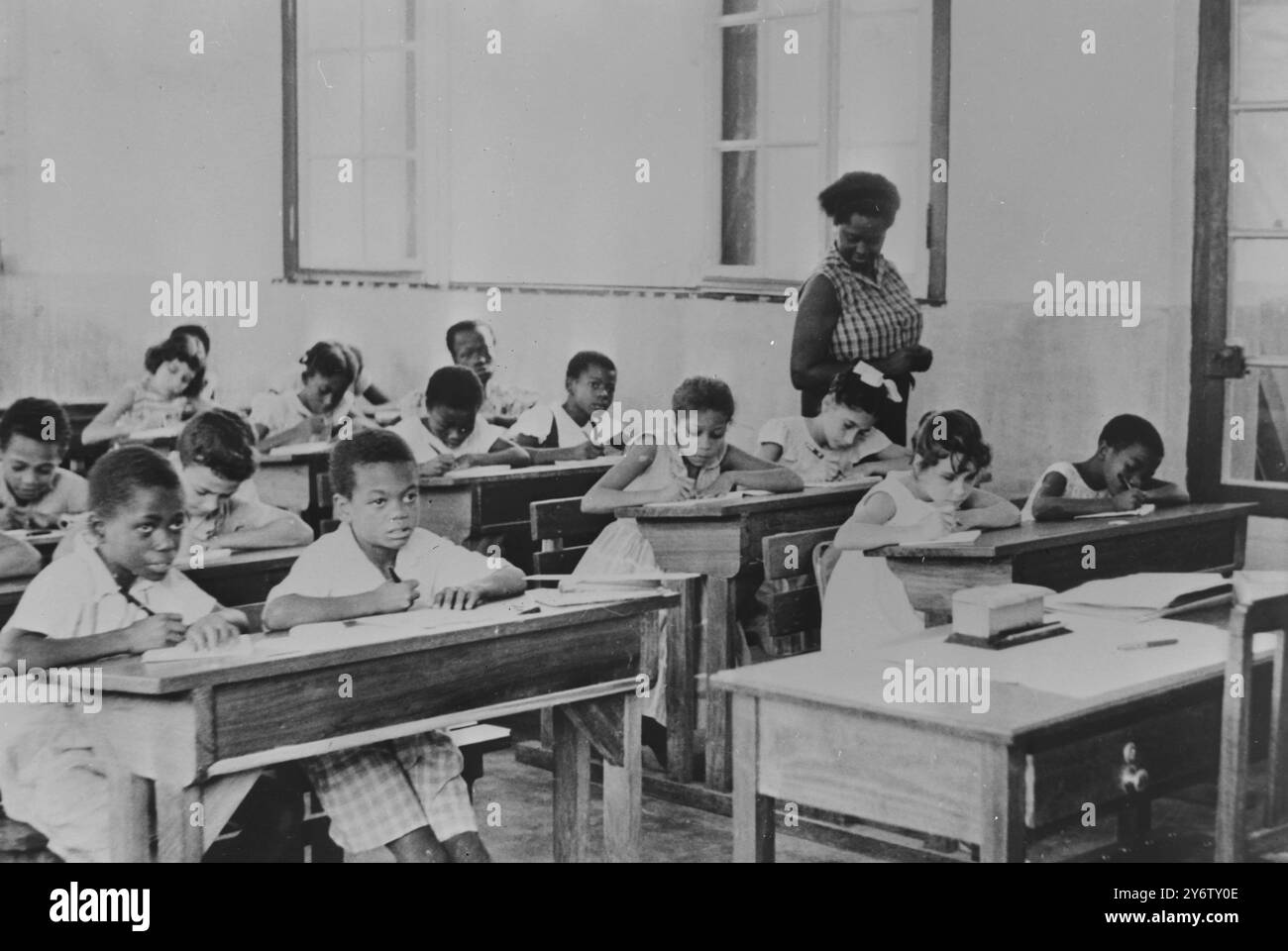 PRIMARY SCHOOL CLASSROOM IN ANGOLA 21 AUGUST 1961 Stock Photo - Alamy