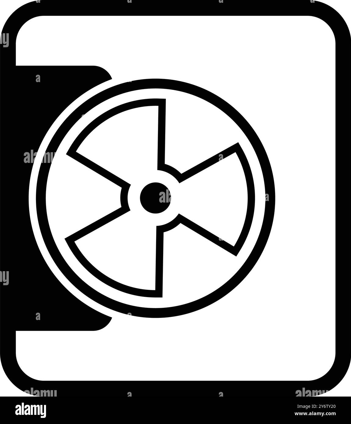sign, fan sign, radiation radioactive sign icon Stock Vector Image ...