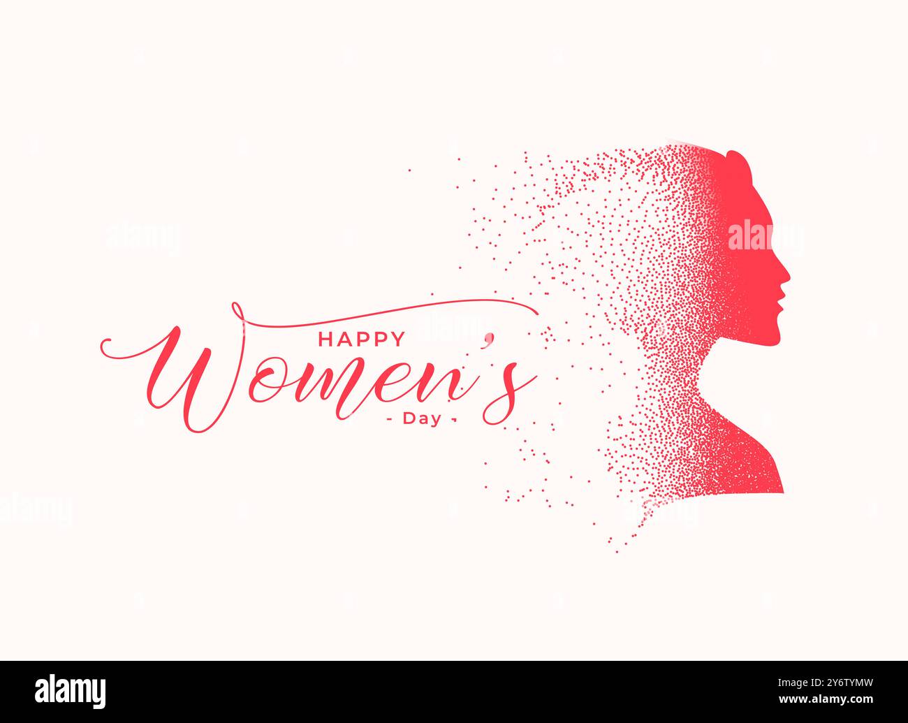 particle style female face background for women's day celebration ...