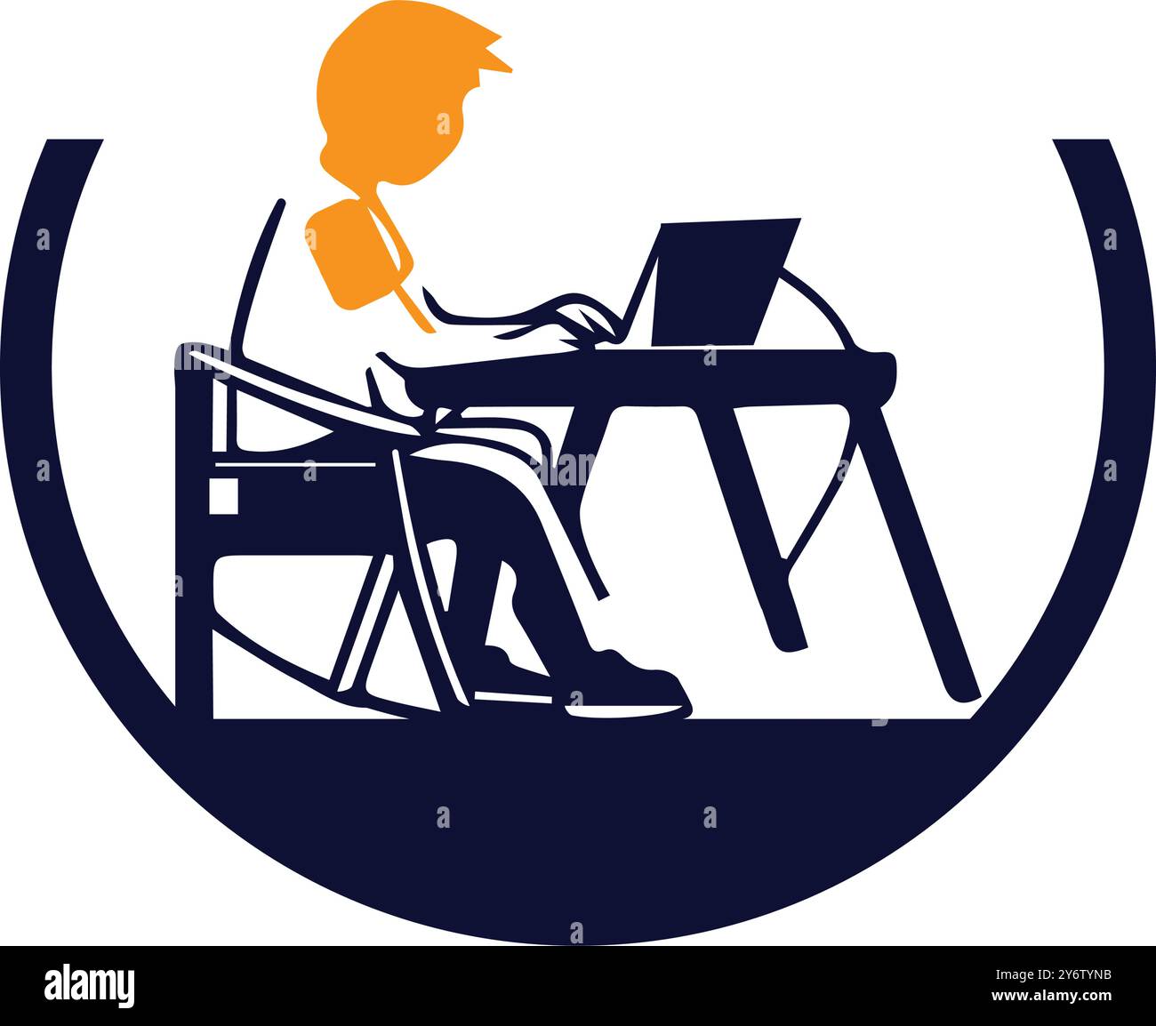 Student working classroom Stock Vector Images - Alamy
