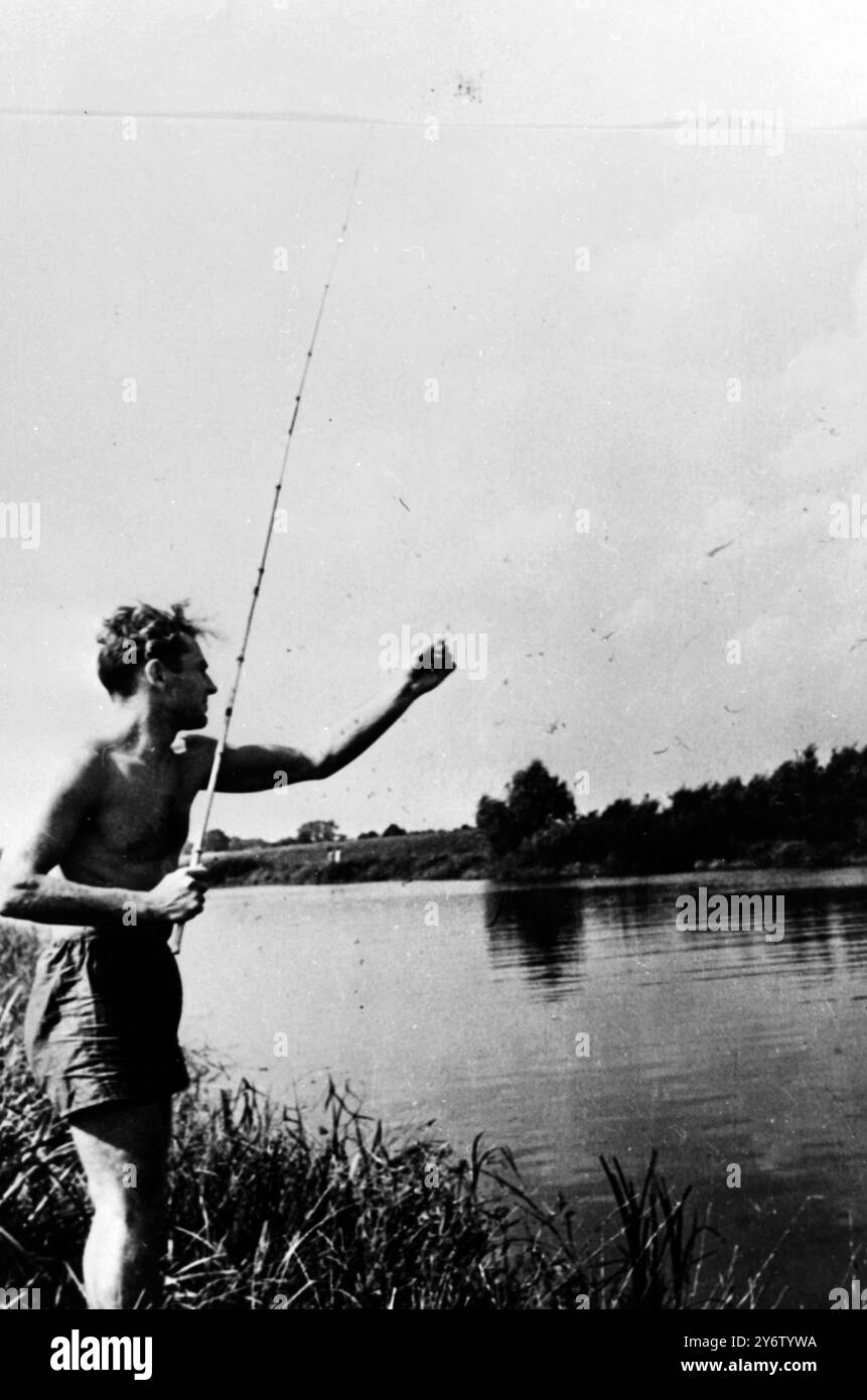 SECOND SOVIET ASTRONAUT MAJOR GHERMAN STEPANOVICH TITOV FISHING 12 ...