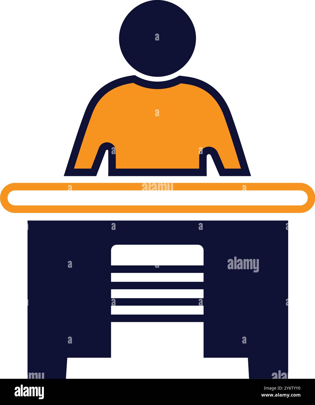 Laptop college desk Stock Vector Images - Alamy