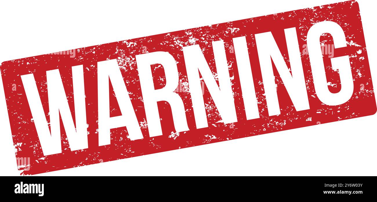 warning - red rubber stamp Stock Vector Image & Art - Alamy