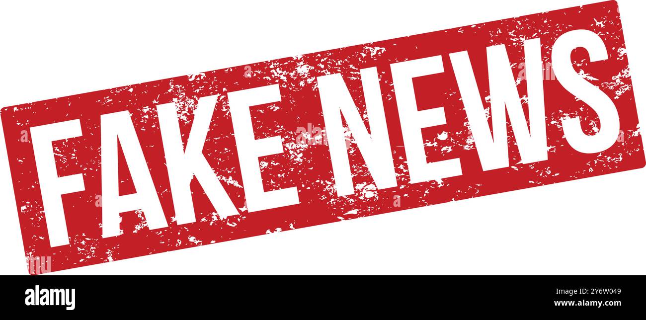 Fake news - red rubber stamp Stock Vector Image & Art - Alamy