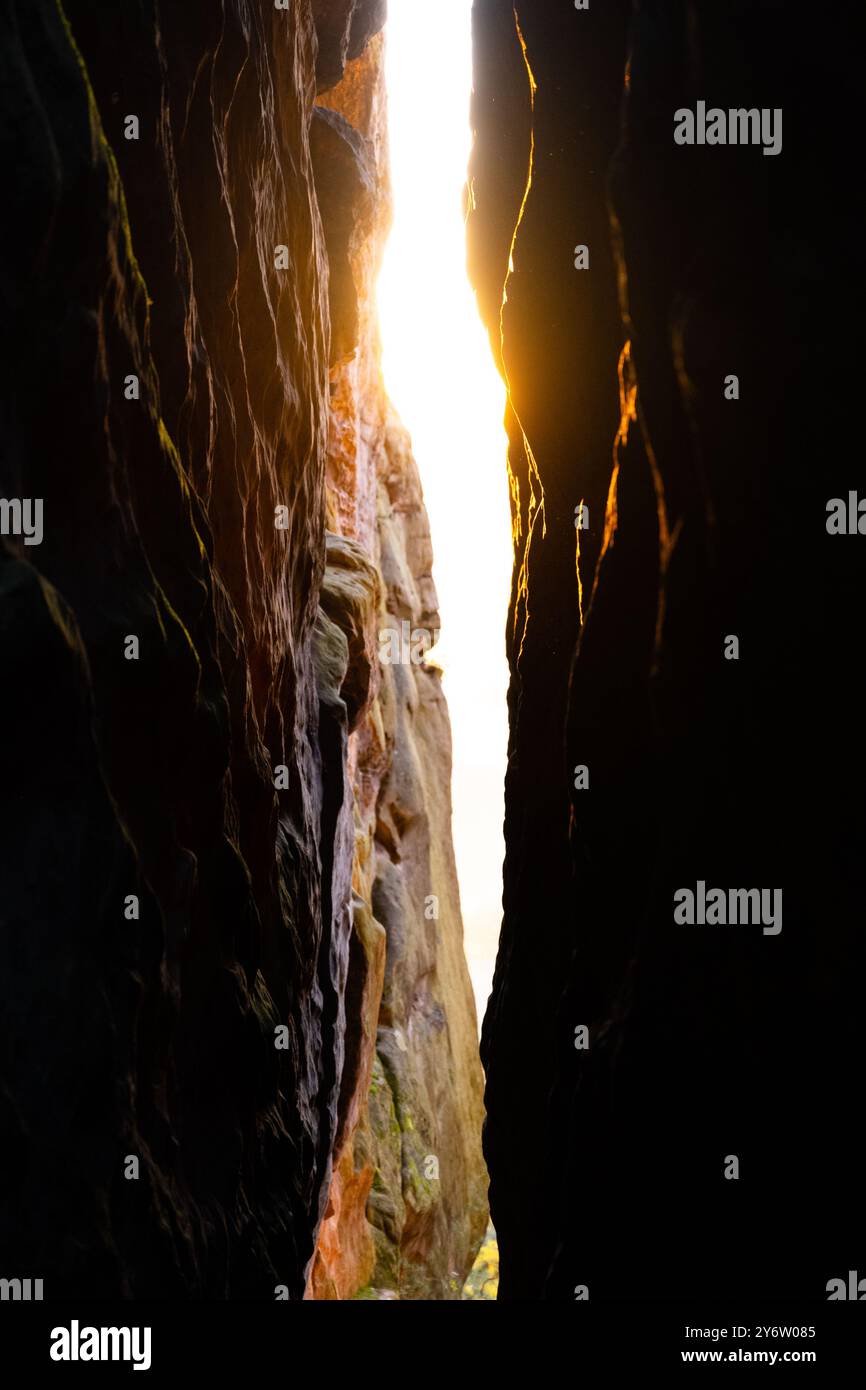 Warm sunlight on sandstone rocks hi-res stock photography and images ...