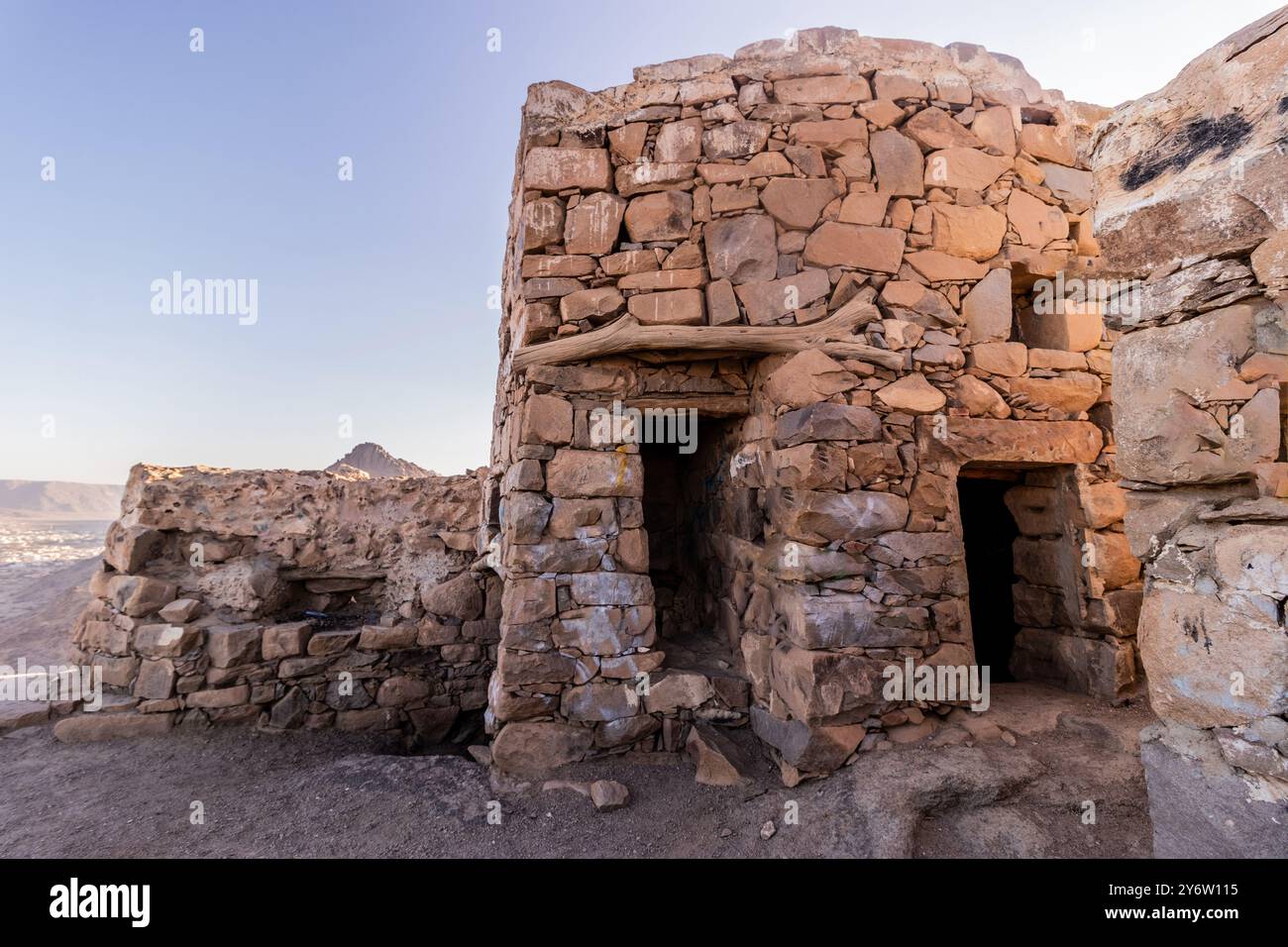 Ruins of Raoum castle in Najran, Saudi Arabia Stock Photo - Alamy