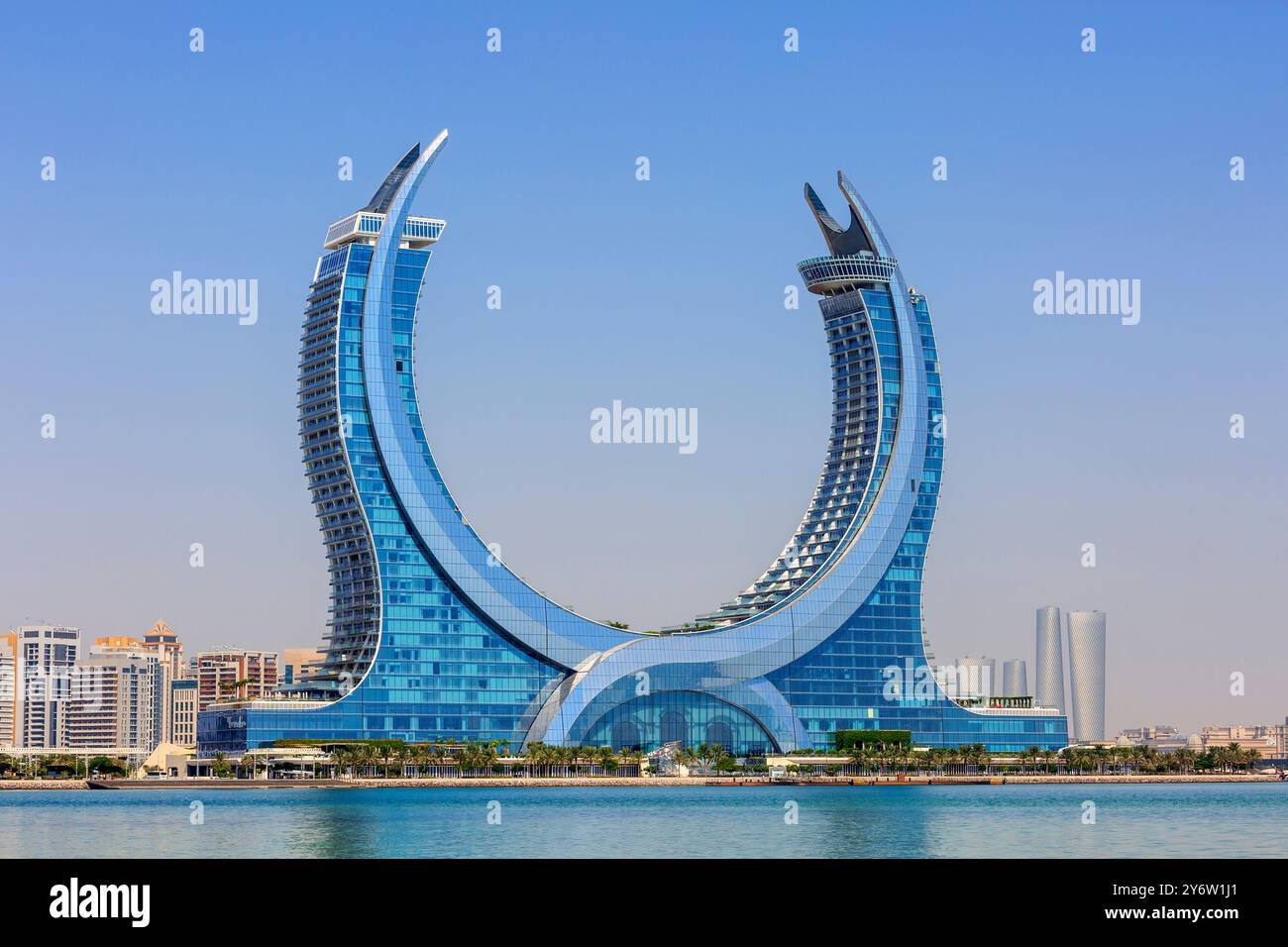 The Katara Towers (2022) with one tower containing the 5-star Raffles ...
