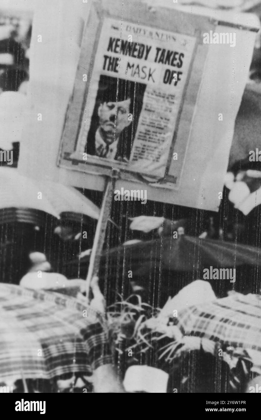 JOHN F KENNEDY AS A NAZI ADOLF HITLER - ANTI US PROTEST IN CUBA 27 JULY ...