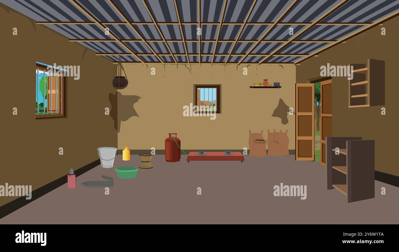 Indian house cook animation hi-res stock photography and images - Alamy