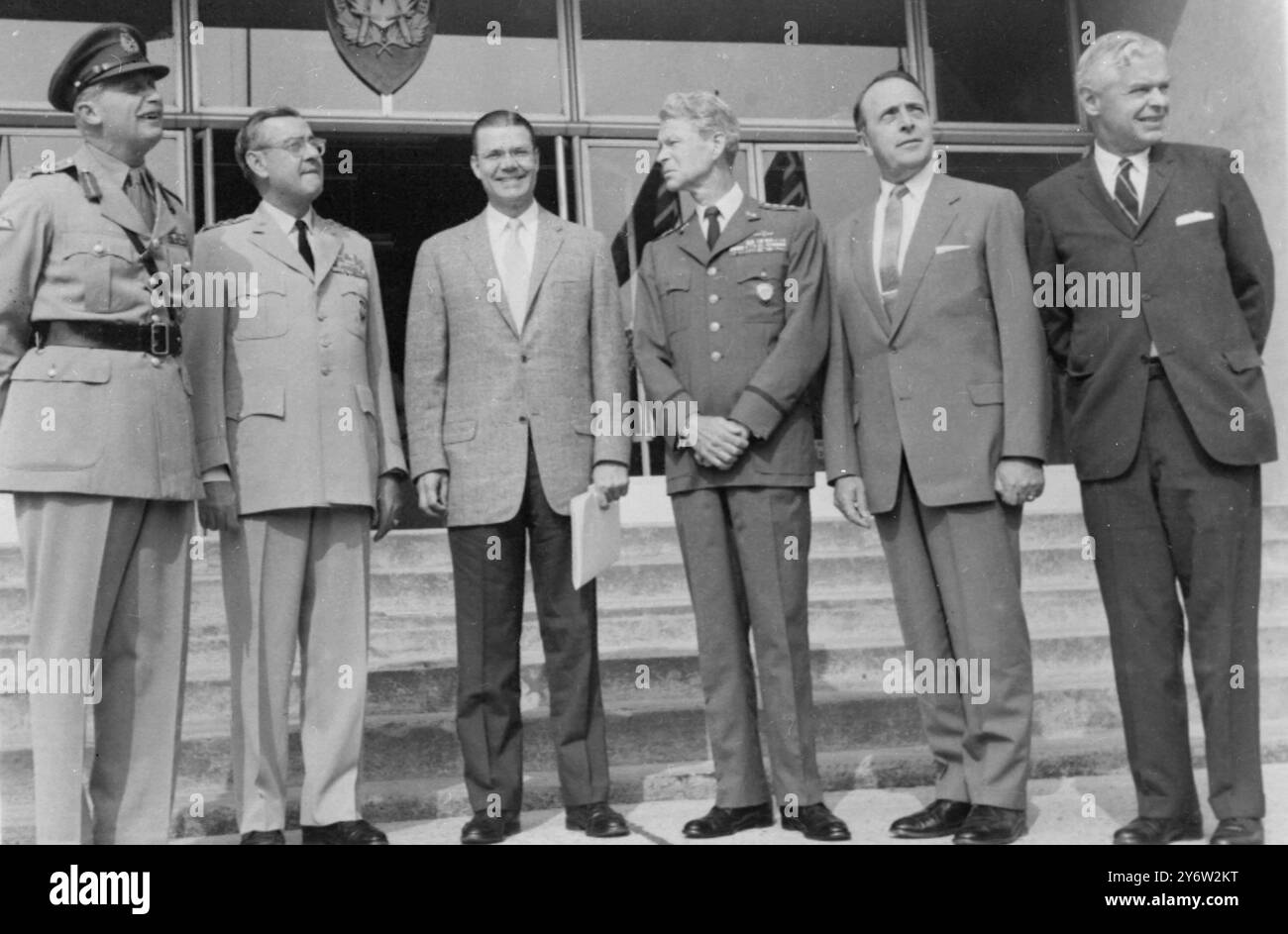 ROBERT MCNAMARA WITH GENERAL LAUIR LAURIS NORSTAD IN PARIS / 23 JULY ...