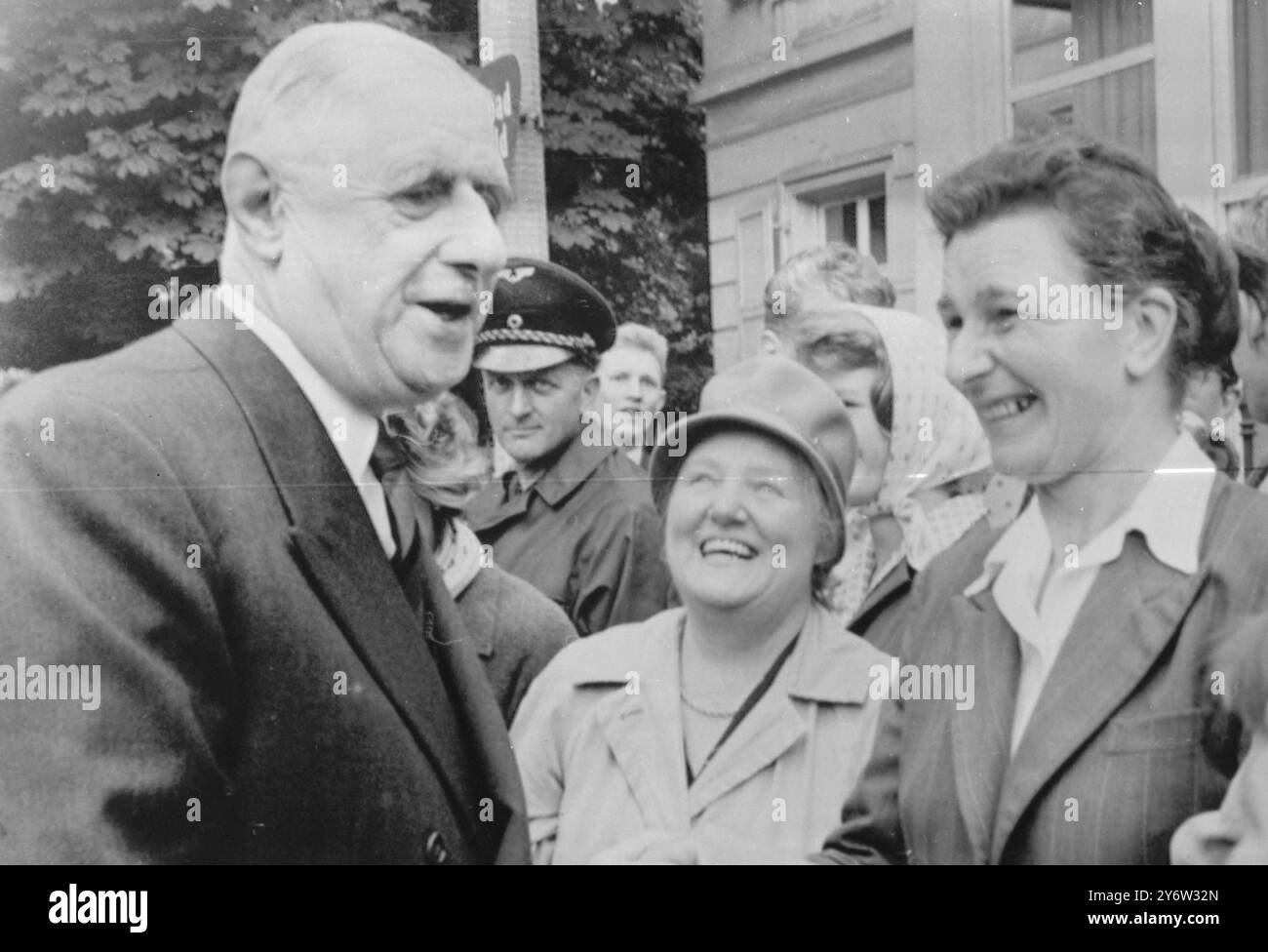 FRENCH PRESIDENT CHARLES DE GAULLE AT EUROPEAN COMMON MARKET CONFERENCE ...