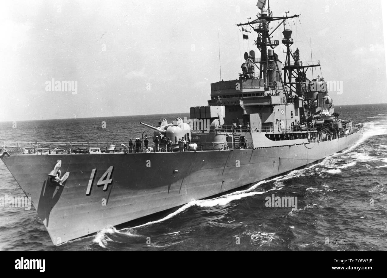 US NAVY USS DEWEY IN CARIBBEAN 14 JULY 1961 Stock Photo - Alamy