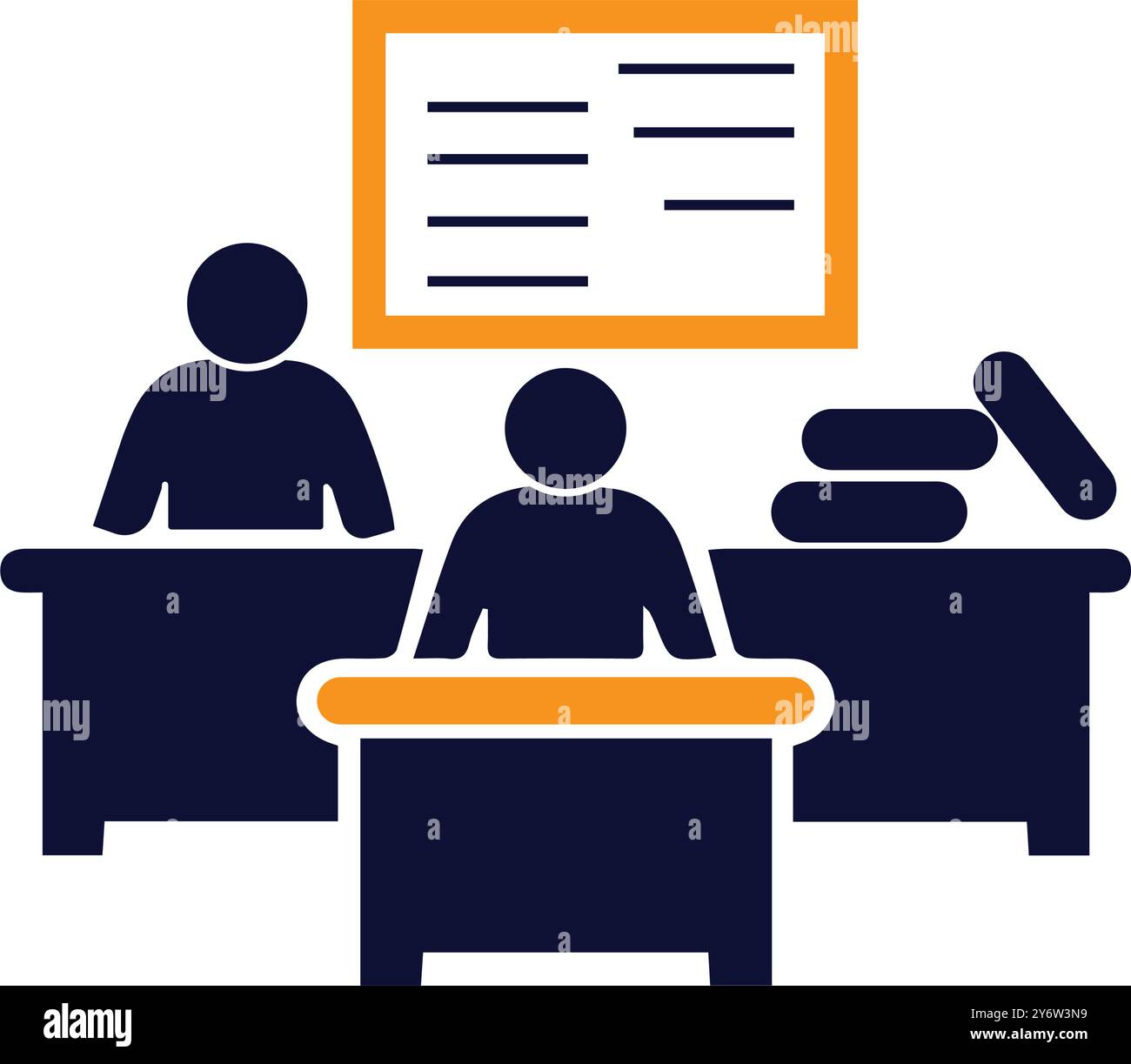 student, seat, desk, table, man, student sitting at desk icon Stock ...
