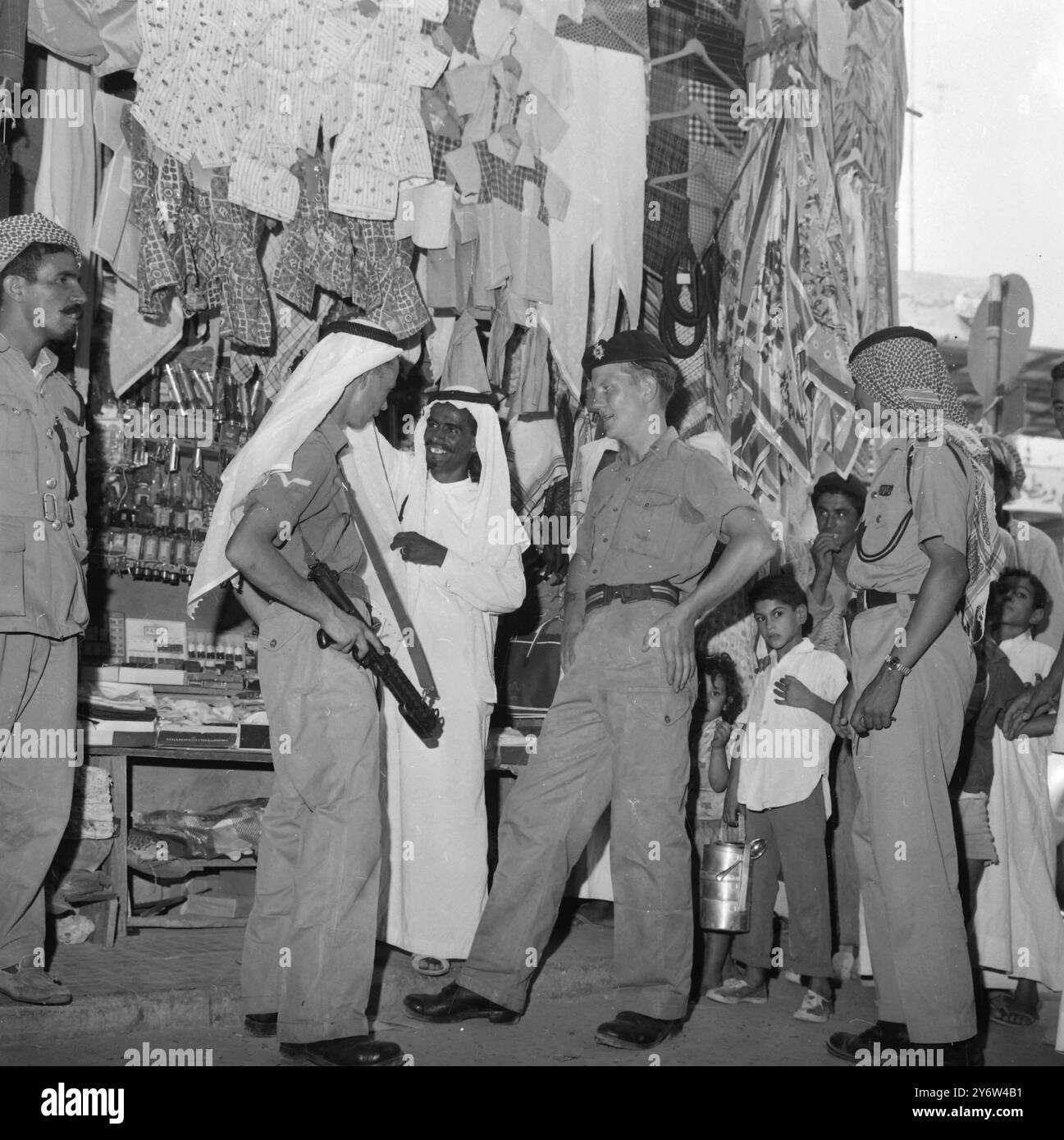 CORPORAL DAVID LOCKE AND DRIVER MIKE WATTS WITH ARAB HEADRESSS IN ...
