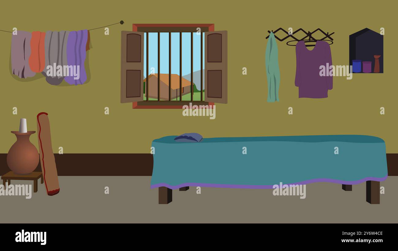 Indian mud house interior design, poor home inside design, Indian ...