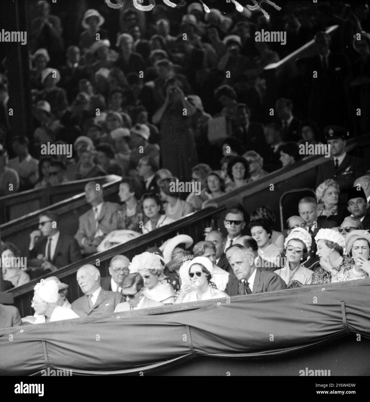 PRINCESS MARGARET ROSE CIGARETTE SMOKING AT WIMBLEDON TENNIS ...