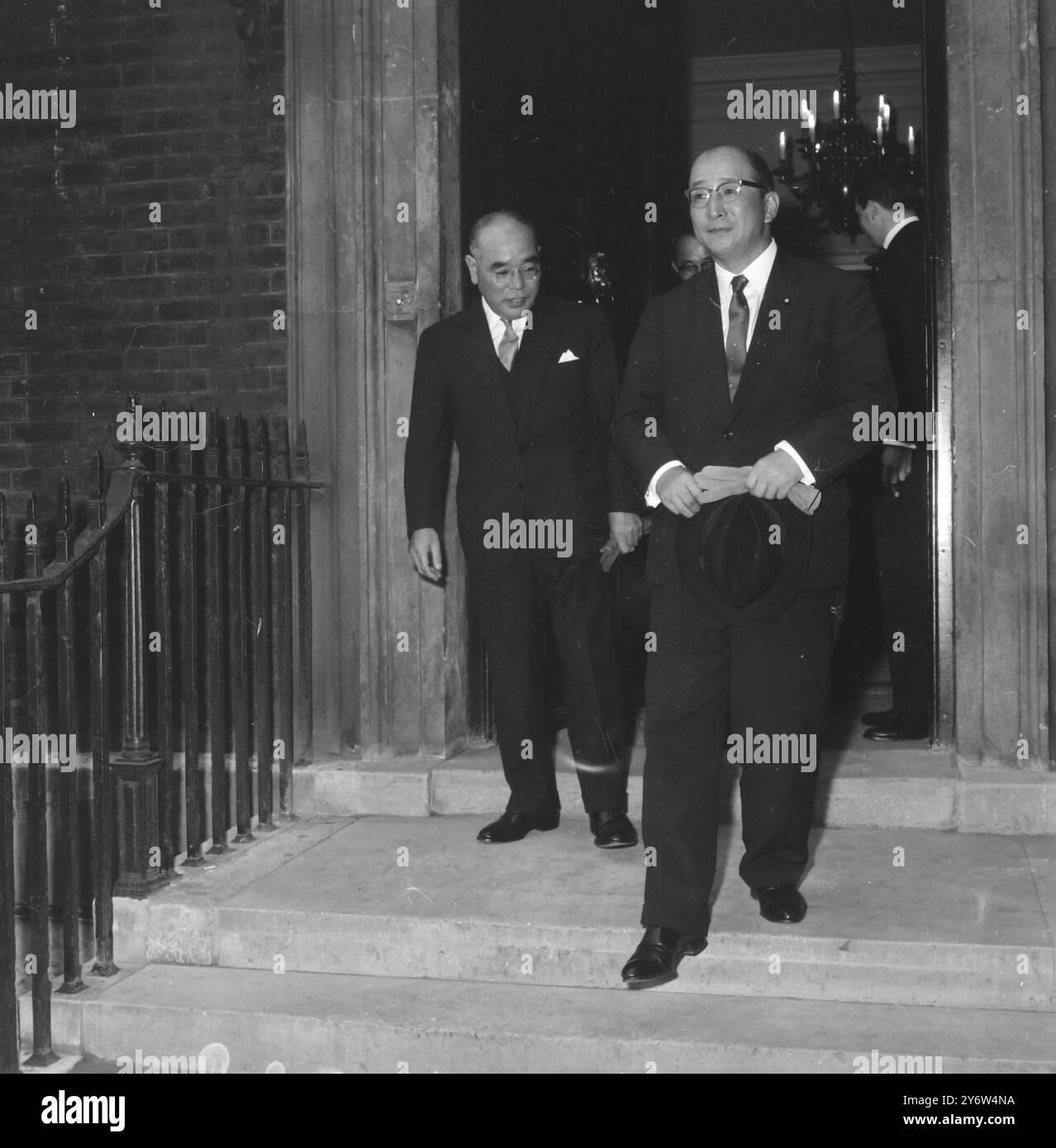 JAPANESE FOREIGN MINISTER ZENTARO KOSAKA WITH KATSUMI OHNO IN LONDON ...