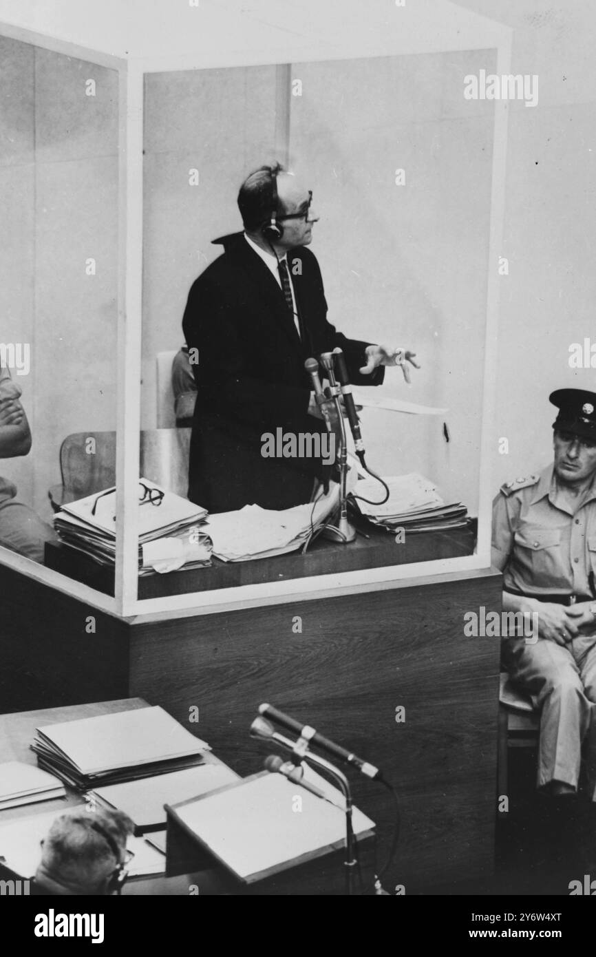 LAW & ORDER ADOLF EICHMANN GIVES EVIDENCE AT TRIAL IN JERUSALEM 4 JULY ...