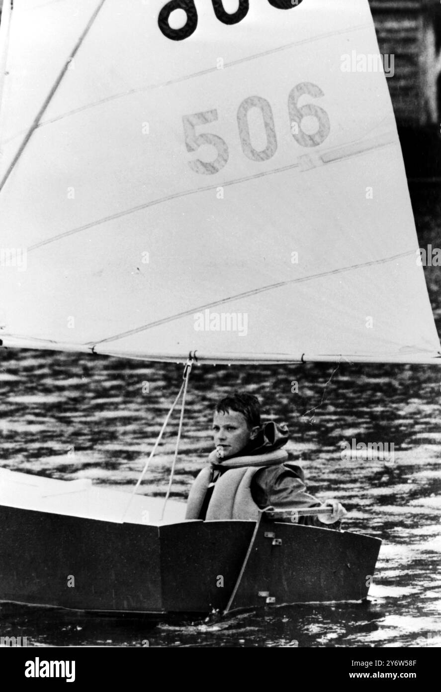 CROWN PRINCE CARL GUSTAV CARL IN HIS DINGHY SAILING IN SWEDEN 29 JUNE ...