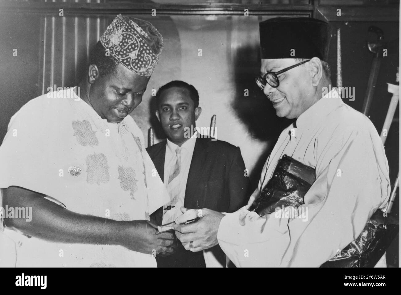 GIFTS SWORD FOR DR OKPARA FROM PREMIER OF MALAYA 30 JUNE 1961 Stock ...
