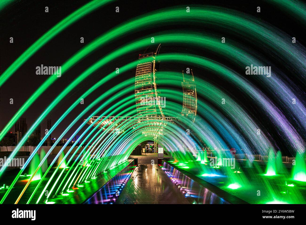 The Katara Towers (2022) with one tower containing the 5-star Raffles ...