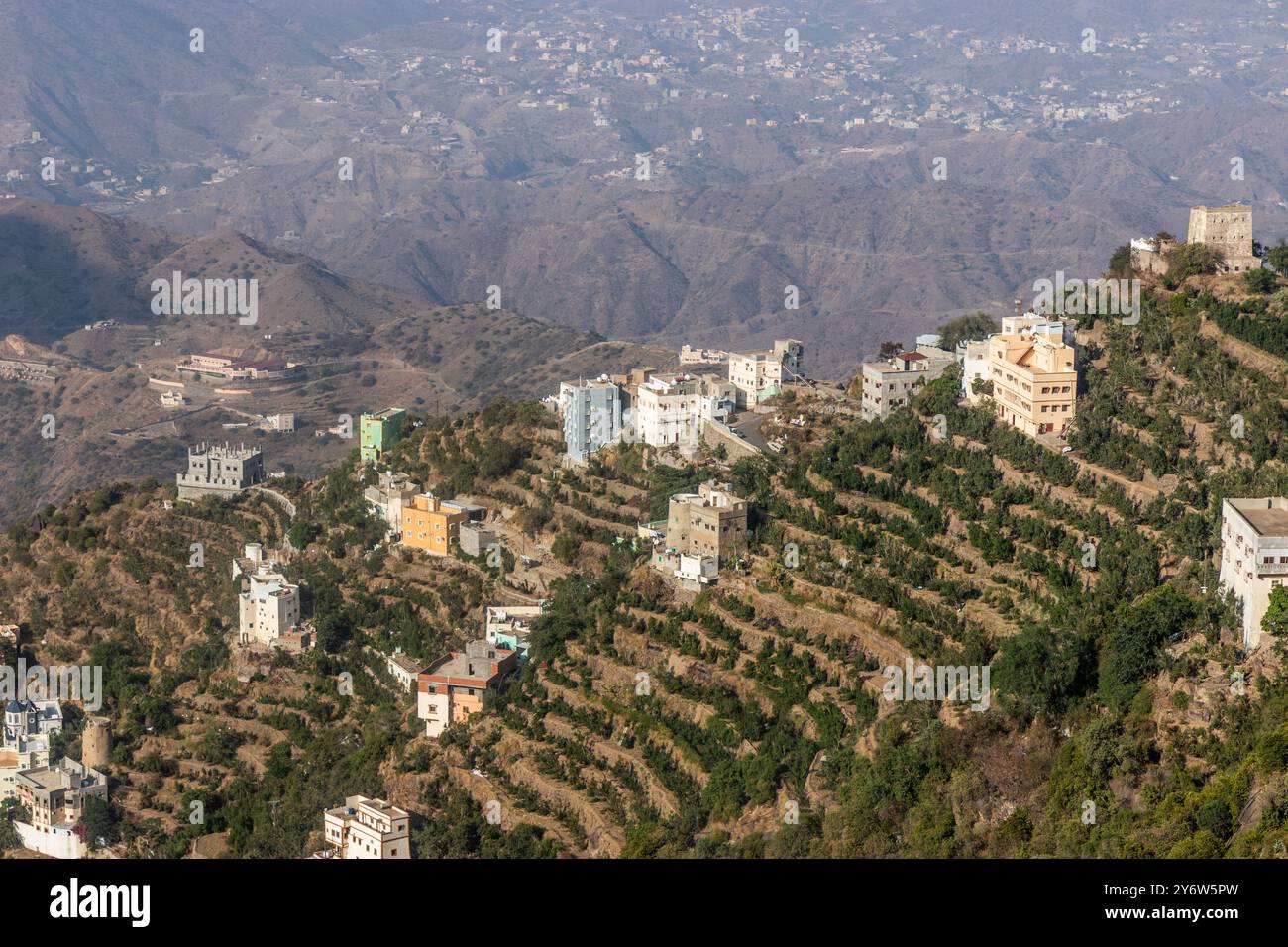 Aerial view of hilltop Fayfa town, Saudi Arabia Stock Photo - Alamy