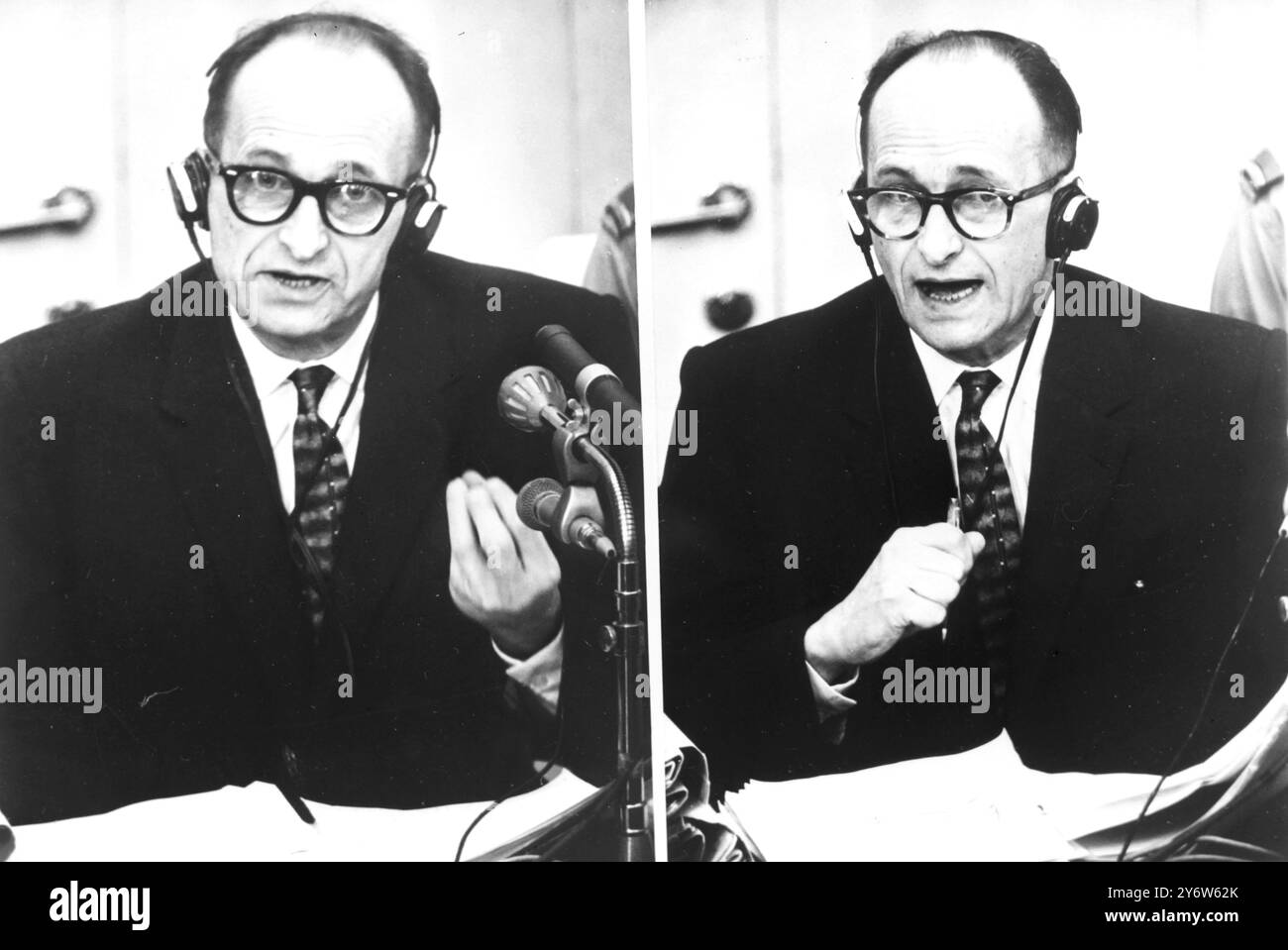 FORMER NAZI ADOLF EICHMANN AT TRIAL IN JERUSALEM 21 JUNE 1961 Stock ...